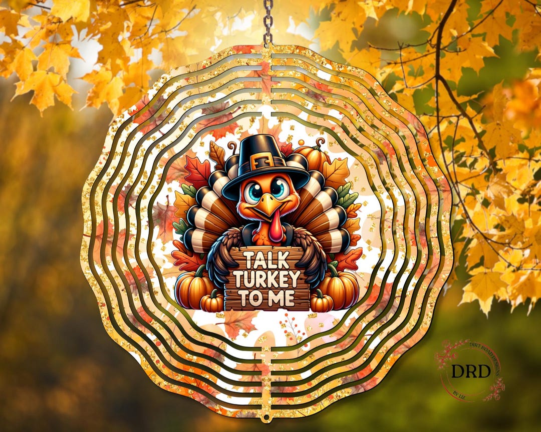 Funny Thanksgiving Turkey Spinner PNG, Cute Fall Turkey Spinner ...