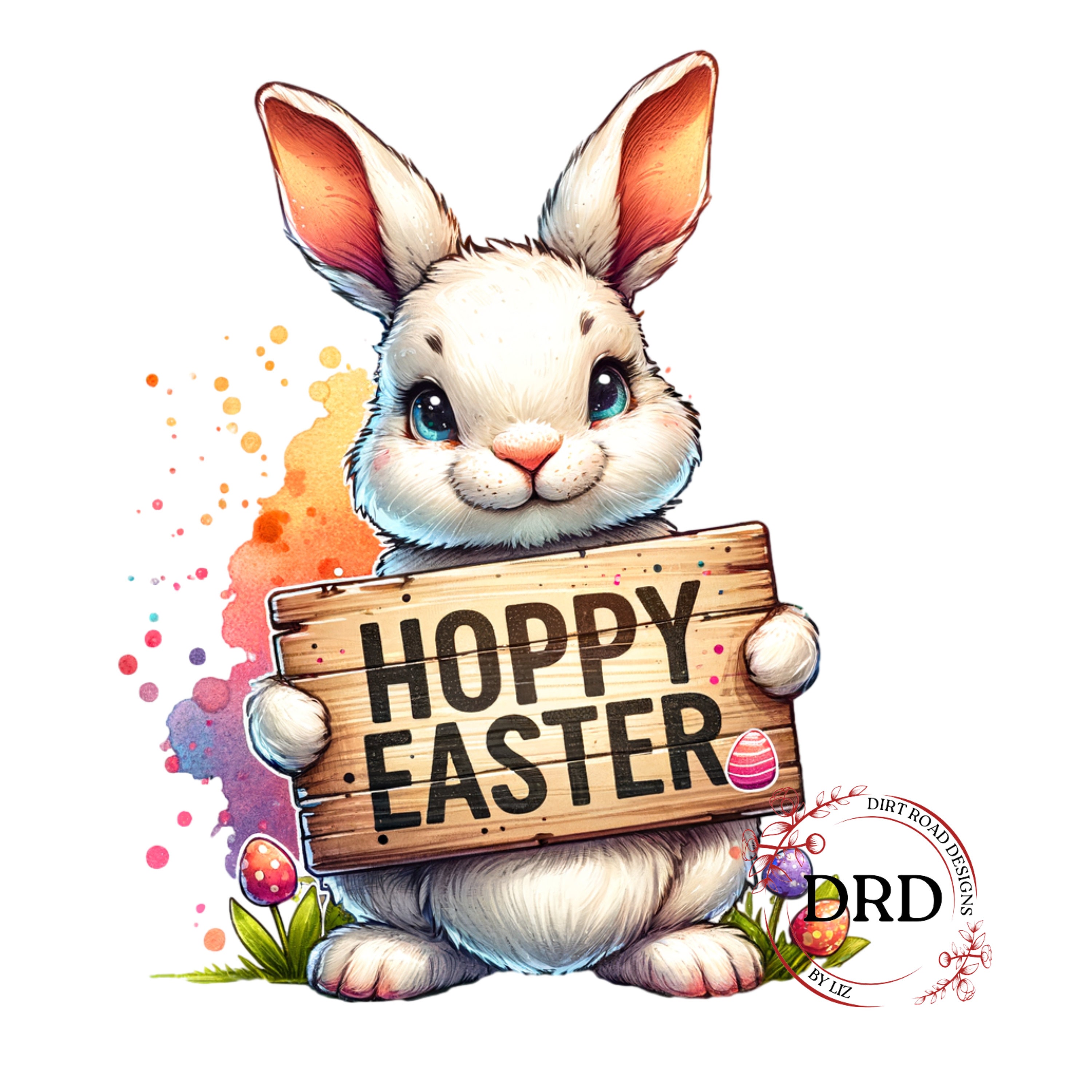 Easter Bunny Clipart Sublimation Design, Easter Png, Cute Easter Png ...