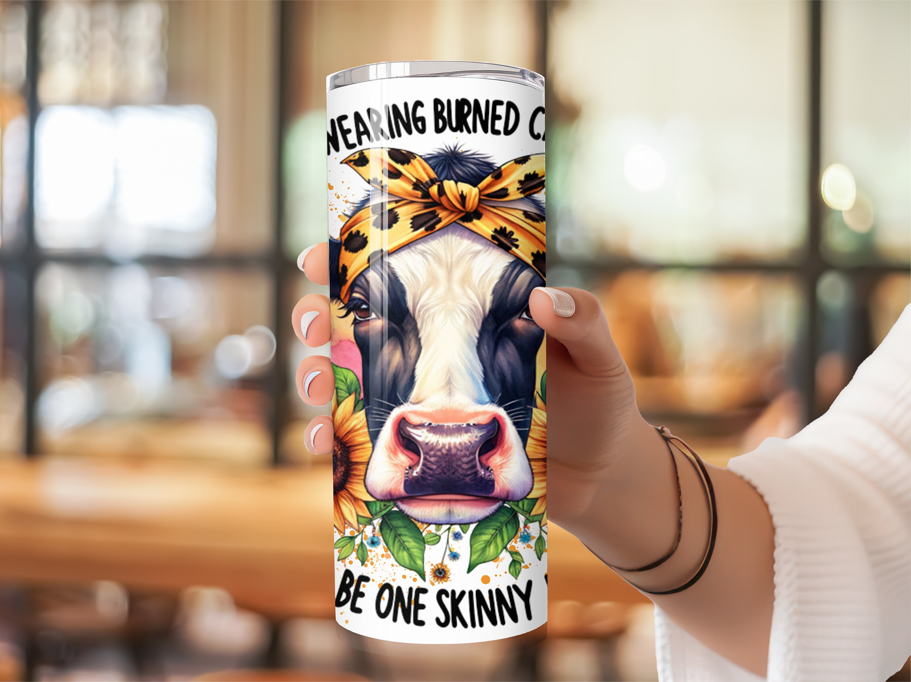Funny Highland Cow Tumbler, 20oz Skinny Sublimation Tumbler Wrap ...
