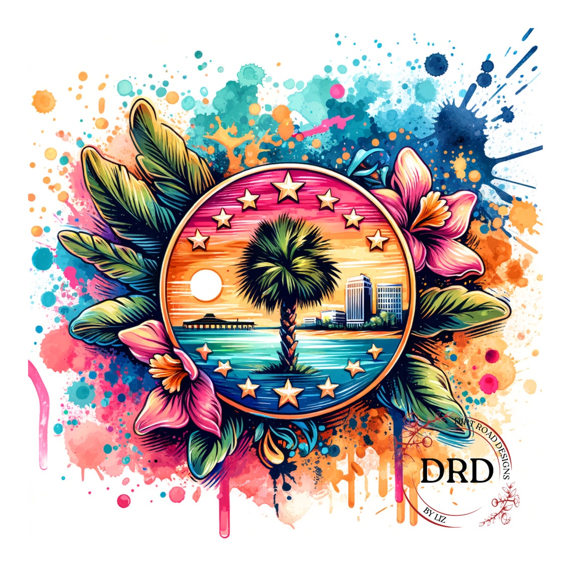 Retro Sunset Beach Clipart Png, Beach Sublimation Design, Beach Shirt ...