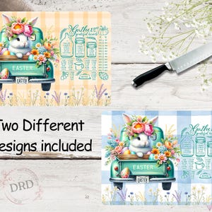Easter Conversion Chart Cutting Board Sublimation Design, Spring Glass ...