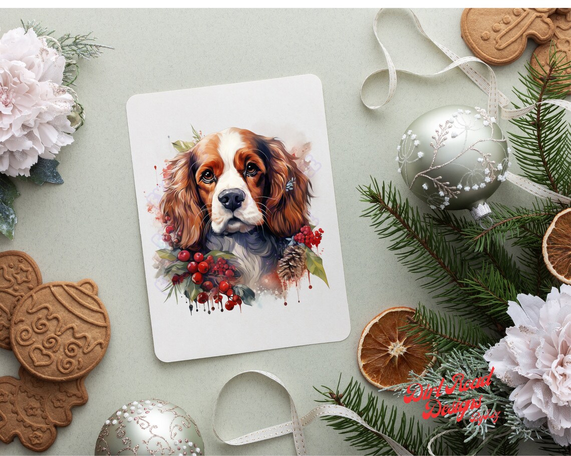 Christmas Dog Clipart Bundle Watercolor Dog Clipart - Etsy