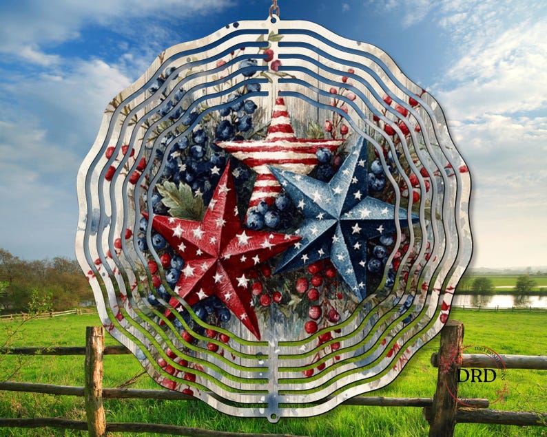 Americana Star PNG for Wind Spinner, 4th of July Digital Download ...