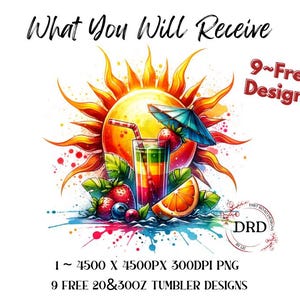 Tropical Cocktail Clipart, Beach Sublimation Design, Summer Clipart Png ...