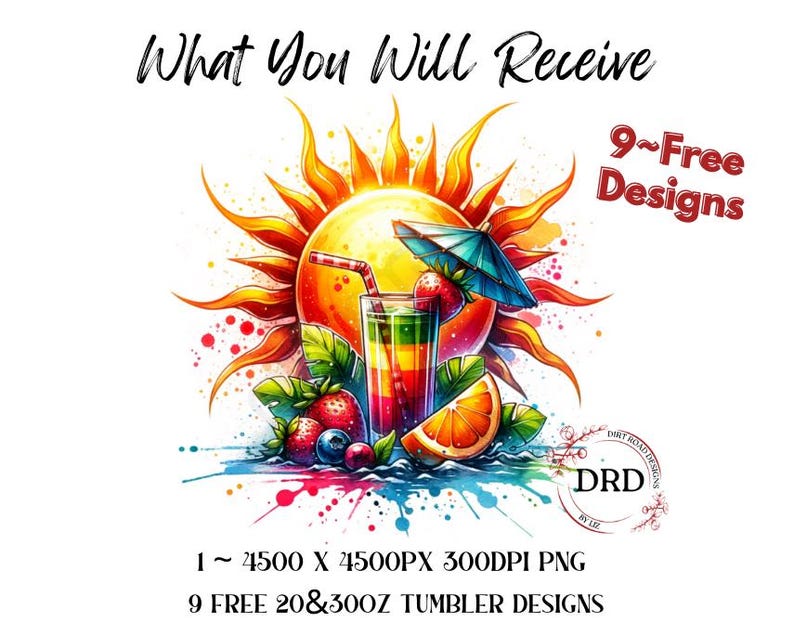 Tropical Cocktail Clipart, Beach Sublimation Design, Summer Clipart Png ...