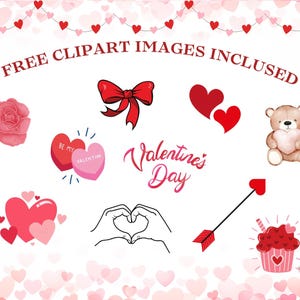 Valentines Doodle Bundle, Alphabet Png Bundle, Doodle Set With Free ...