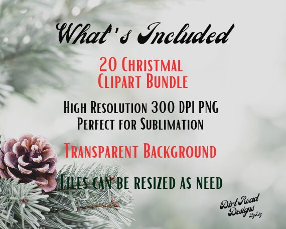 Christmas Clipart, Watercolor Christmas Png Bundle, Winter Clipart Png ...