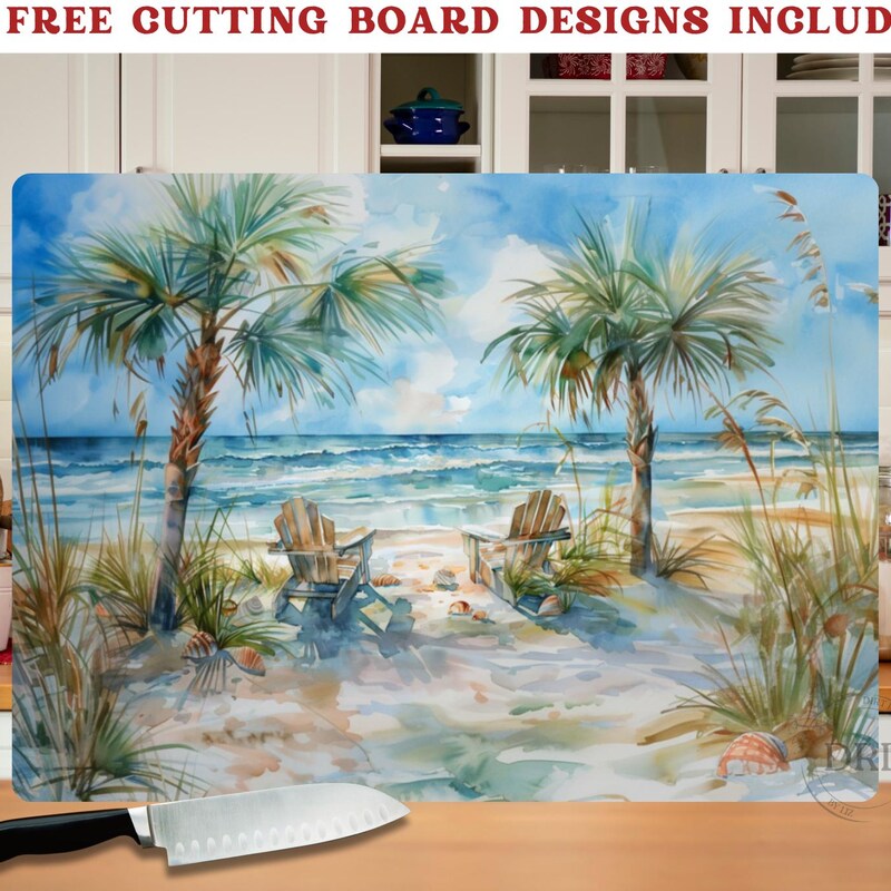 Beach Cutting Board - Etsy