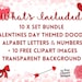 Valentines Doodle Bundle, Alphabet Png Bundle, Doodle Set With Free ...