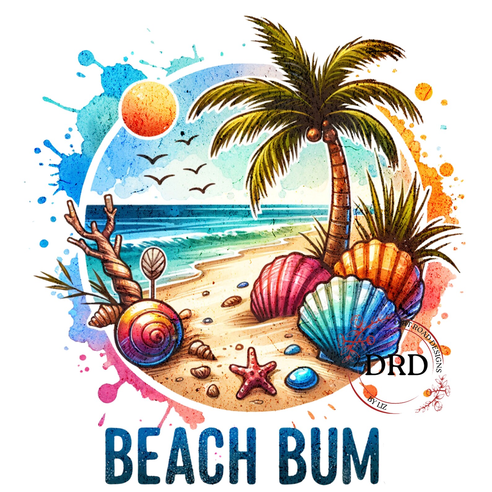 Beach Clipart Png, Beach Bum Sublimation Design, Summer Clipart Png ...