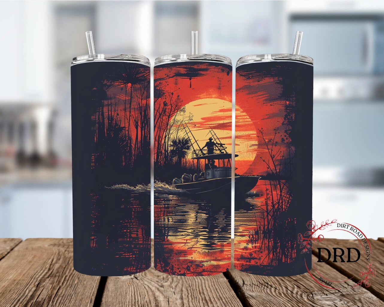 Fishing Wrap 20oz Skinny Sublimation Design, Boat Tumbler Wrap, Fishing ...