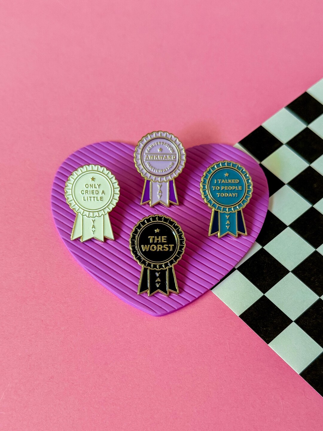 Ribbon Pin | Cute Pin | Enamel Pin | Lapel Pin | Backpack Pin | Unique ...