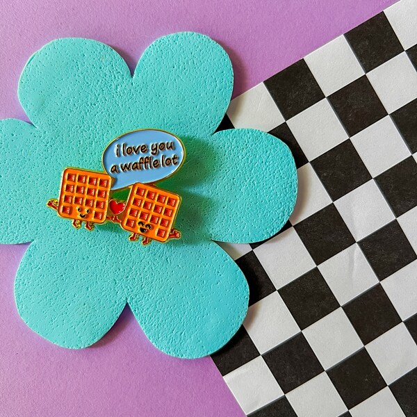 Waffle Pin - Etsy