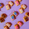 Mini Polymer Clay Cereal Froot Loops Bowl Charm Earrings or Necklace ...