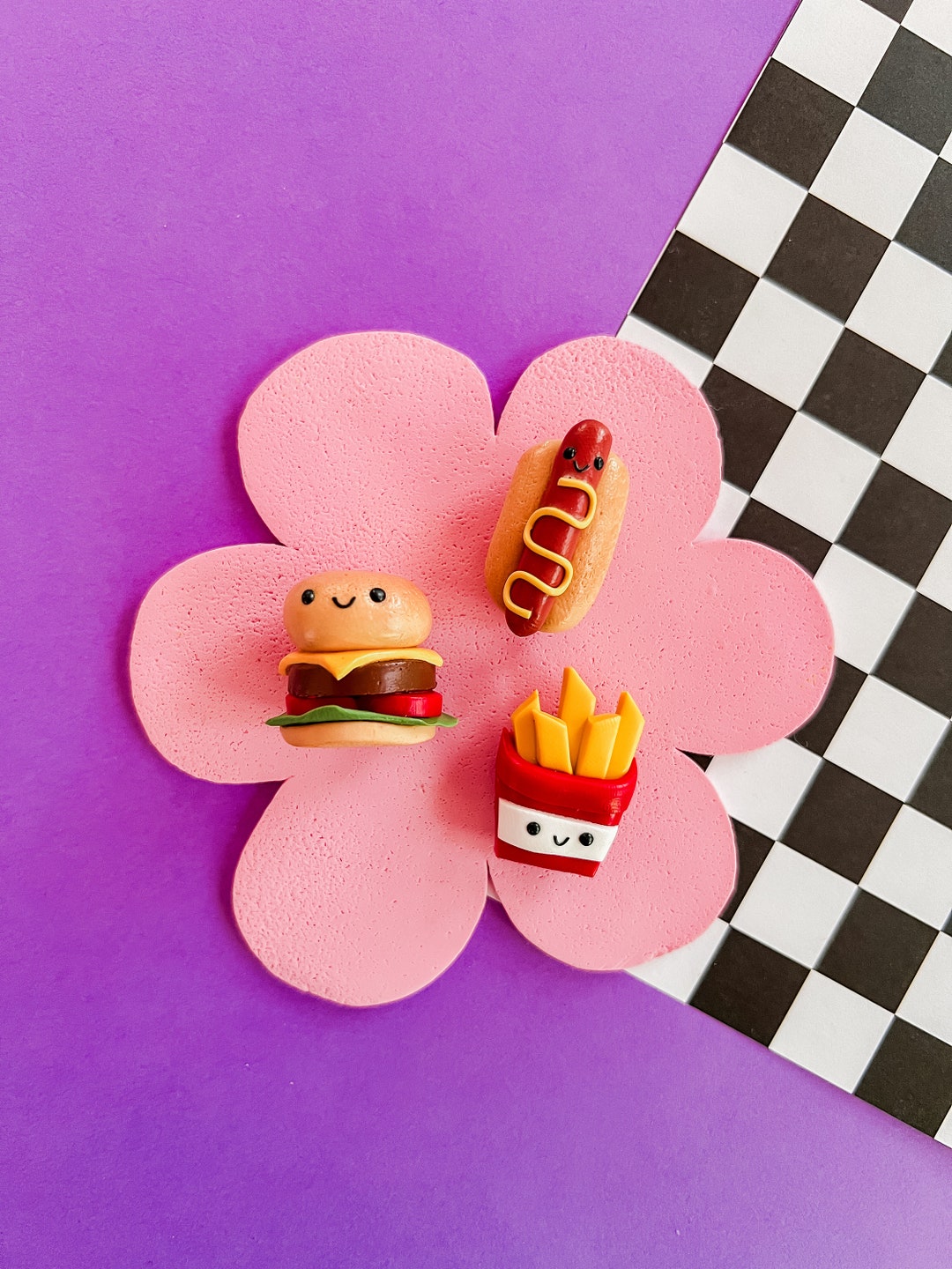 Fast Food Mates Burger Magnet Kitchen Magnet Cute Magnet Kawaii Magnet ...