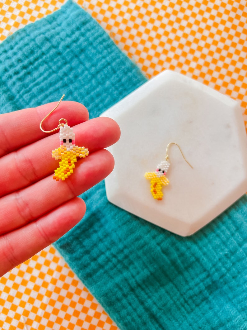 Hand Beaded Fruit Earrings: Kawaii Miyuki Seed Bead Jewelry - Etsy