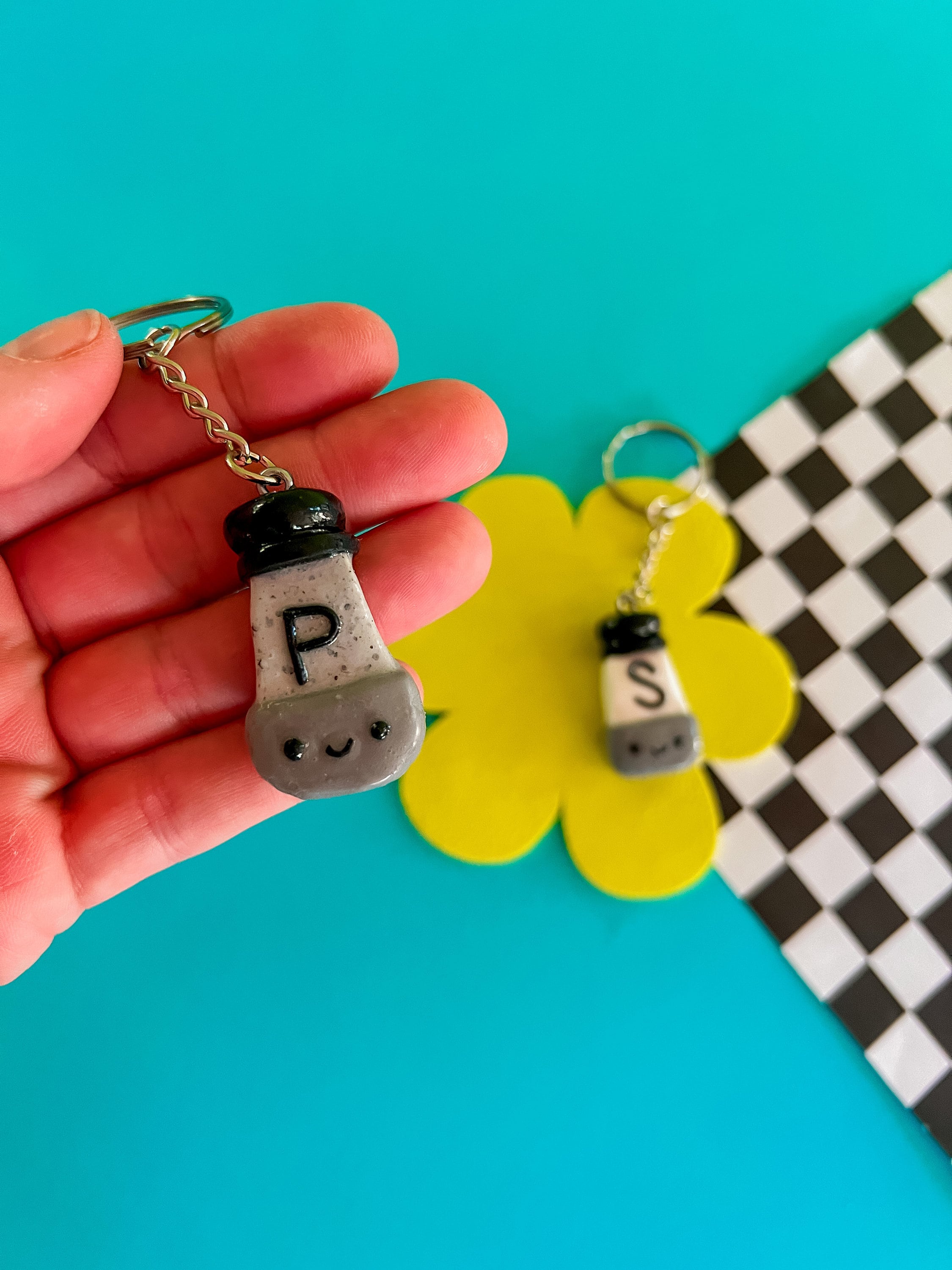 Salt and Pepper Keychain Set: Kawaii BFF Gift - Etsy