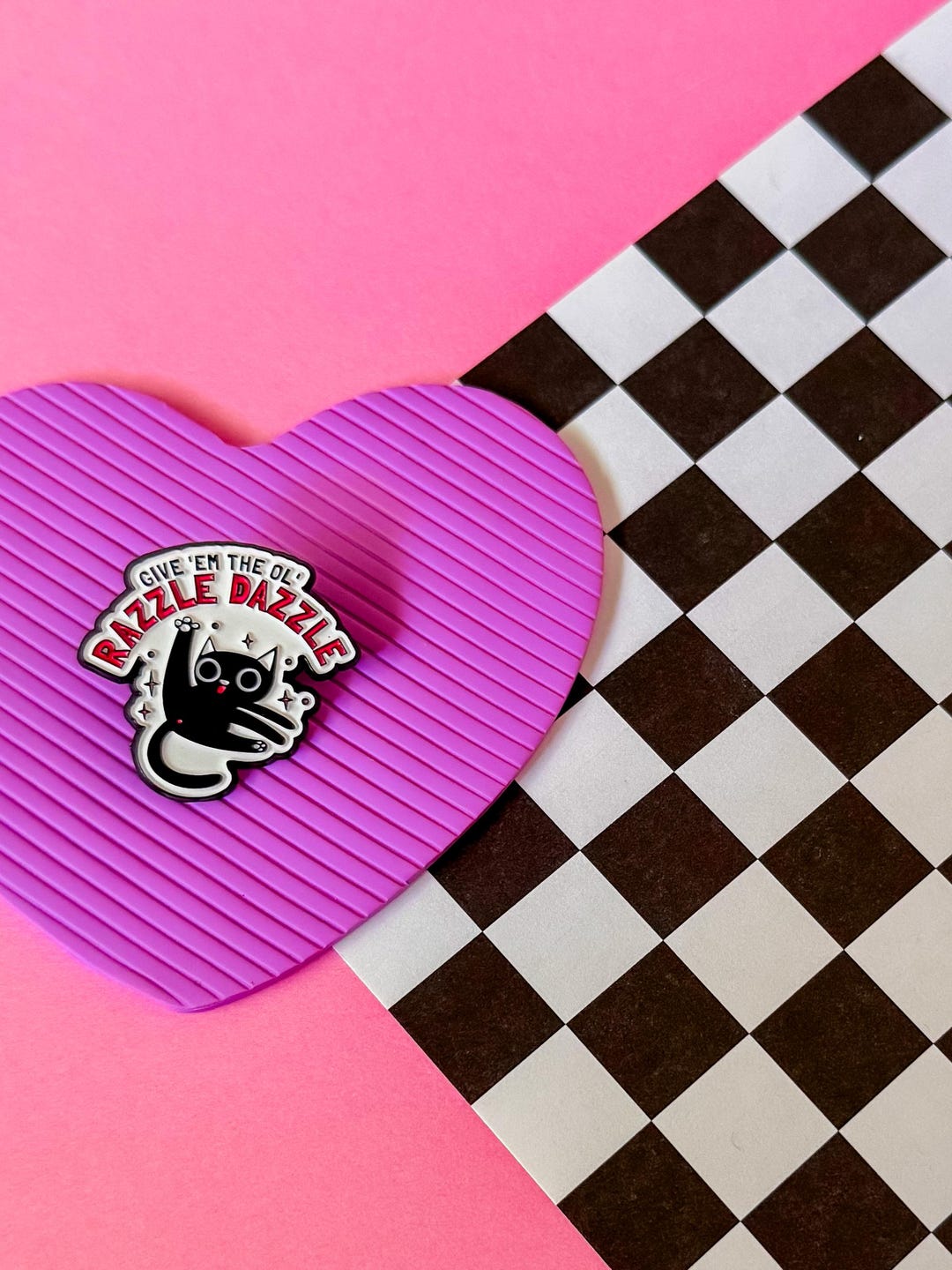 Razzle Dazzle Cat Enamel Pin: Funny Lapel Pin - Etsy