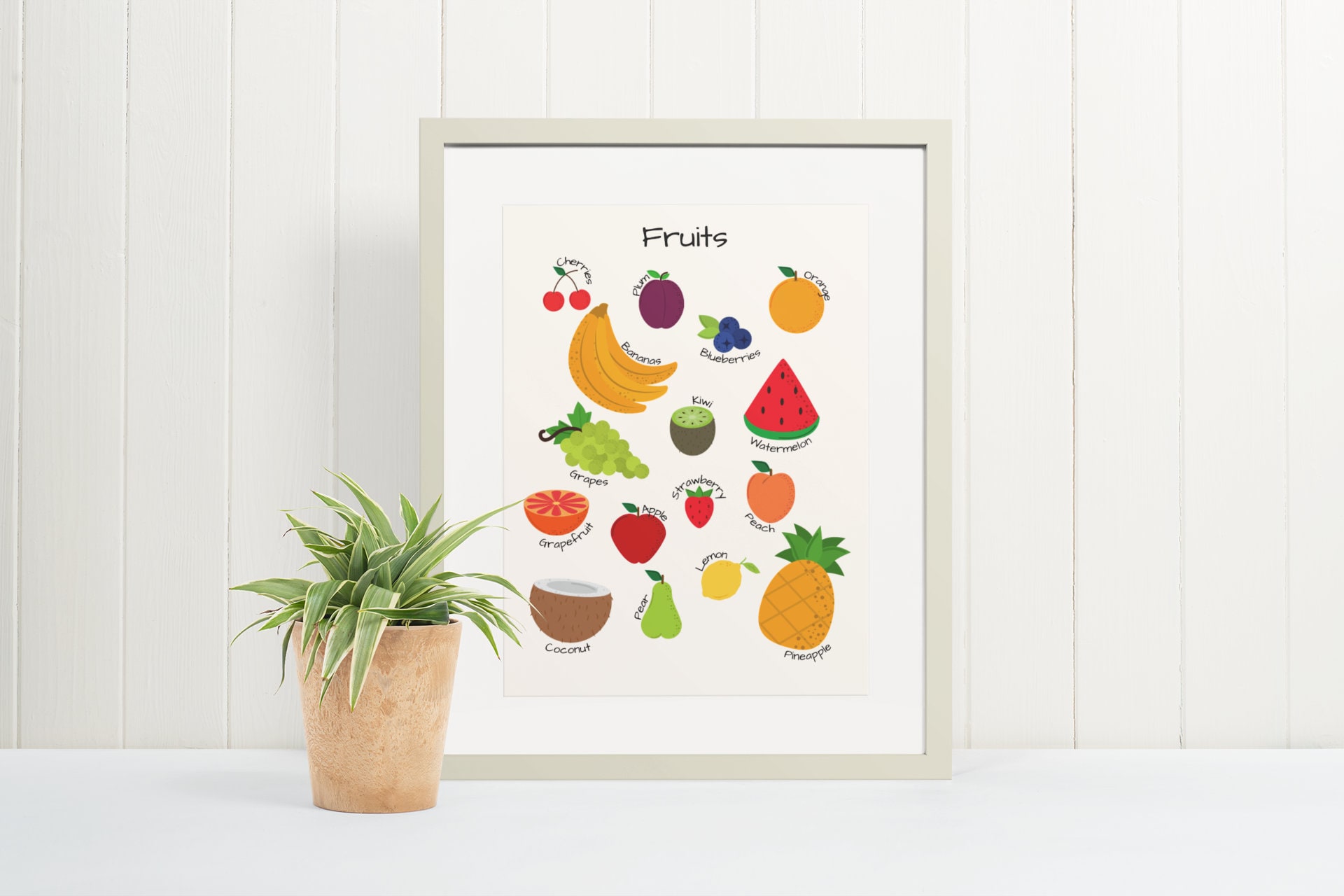 Fruits Printable for Kids, Fruits Printable, Kids Poster, Homeschool ...
