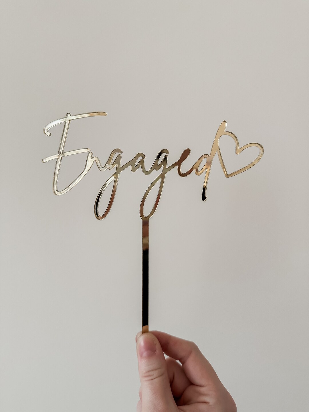 Engaged Cake Topper or Fropper / Script Font Engagement Party Cake ...