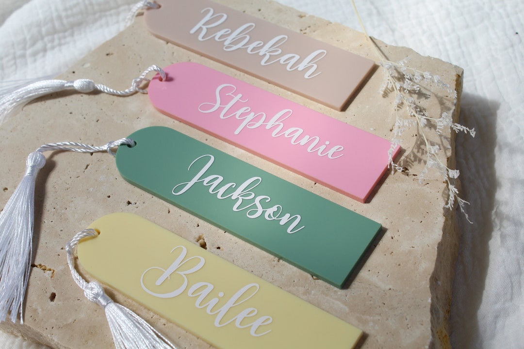 Coloured Bookmark / Personalised Bookmark / Handmade Bookmark - Etsy ...