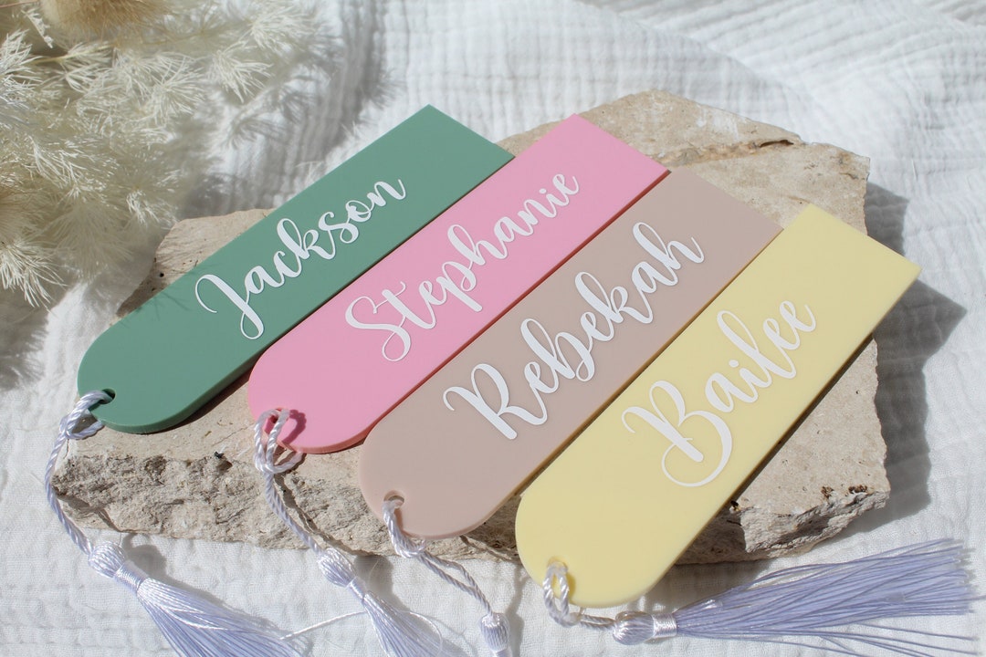 Coloured Bookmark / Personalised Bookmark / Handmade Bookmark - Etsy ...