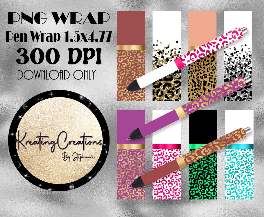 Leopard Print Pen Wraps Digital Download PNG - Etsy