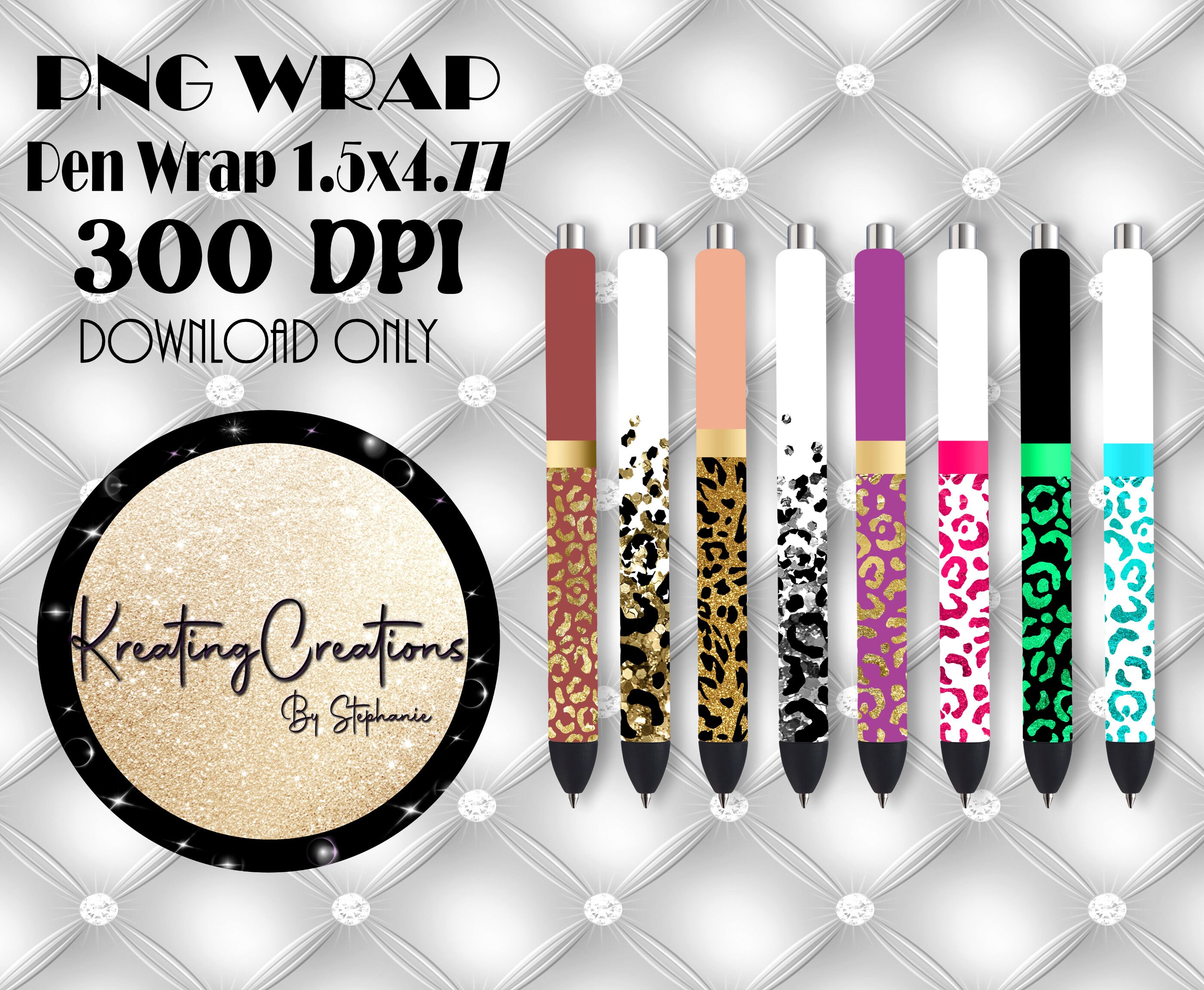 Leopard Print Pen Wraps Digital Download PNG - Etsy
