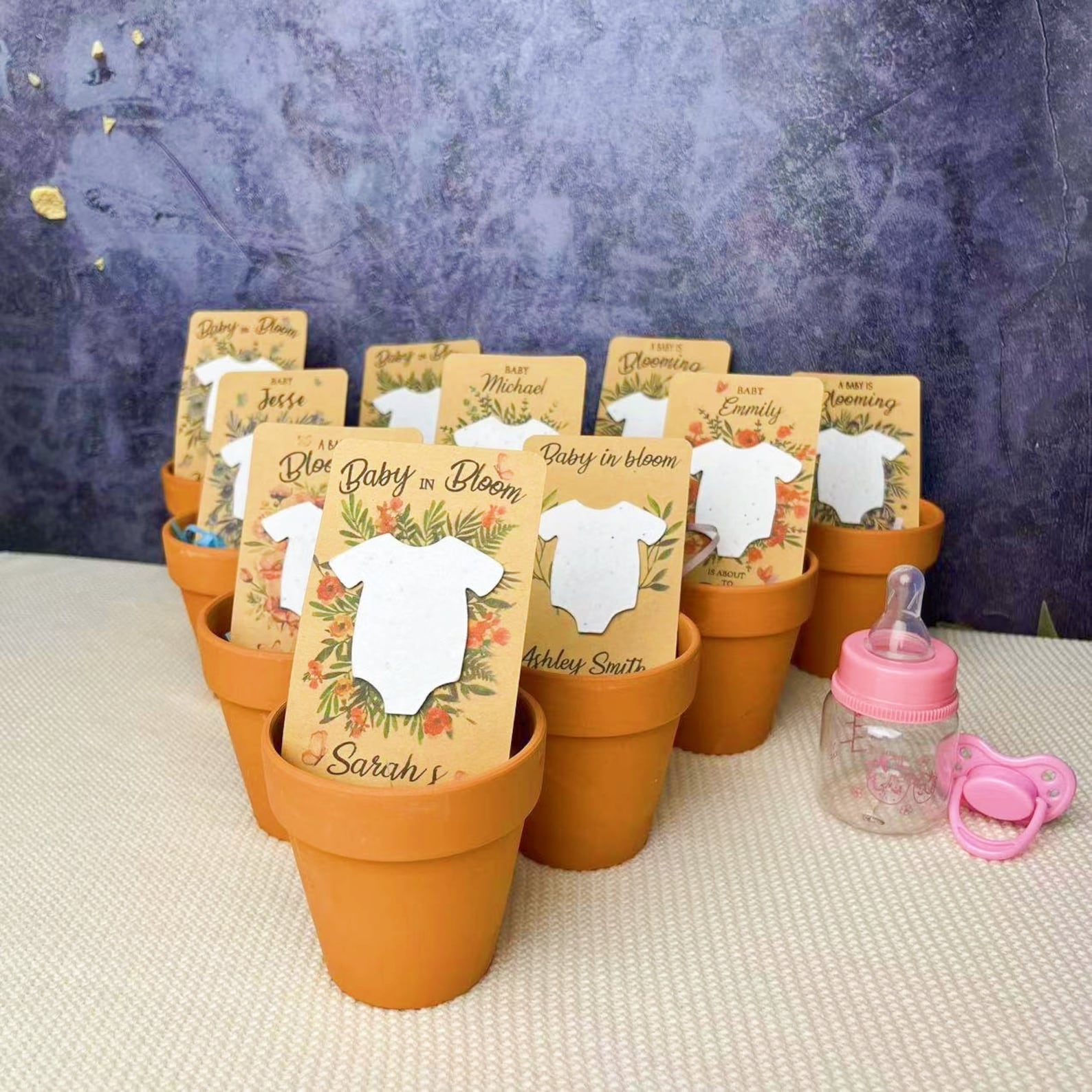 Baby Shower Favor for Boys, Baby in Bloom, Personalized Baby Shower ...