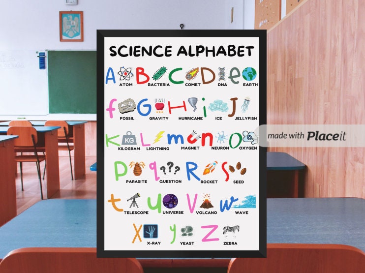 Children's Science Poster, Science Alphabet, Science, Classroom, Poster ...
