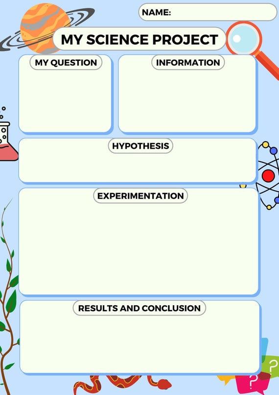 Children's Science Poster Science Worksheet Classroom - Etsy