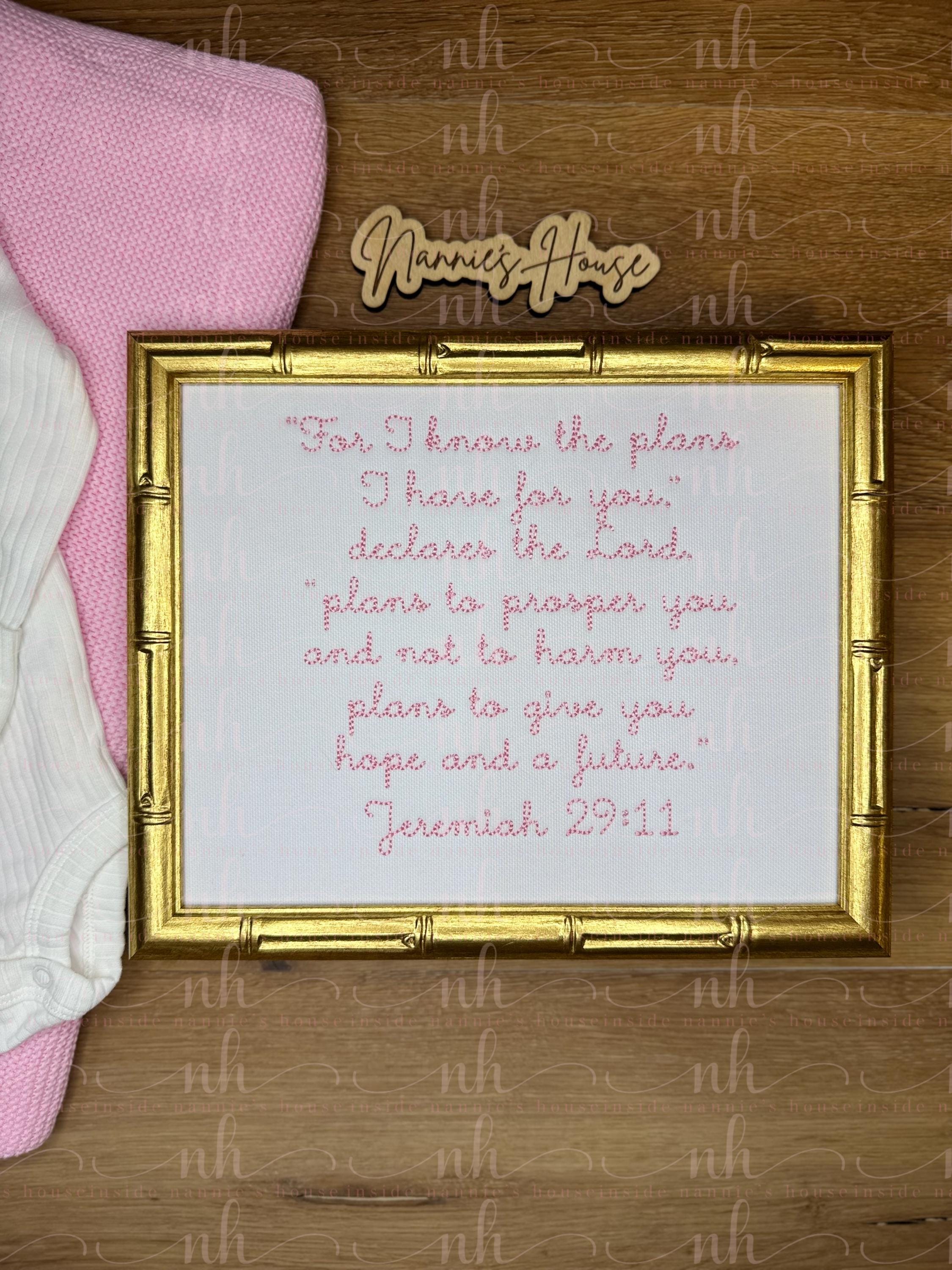 Custom Bible Verse Embroidered Sign - Etsy