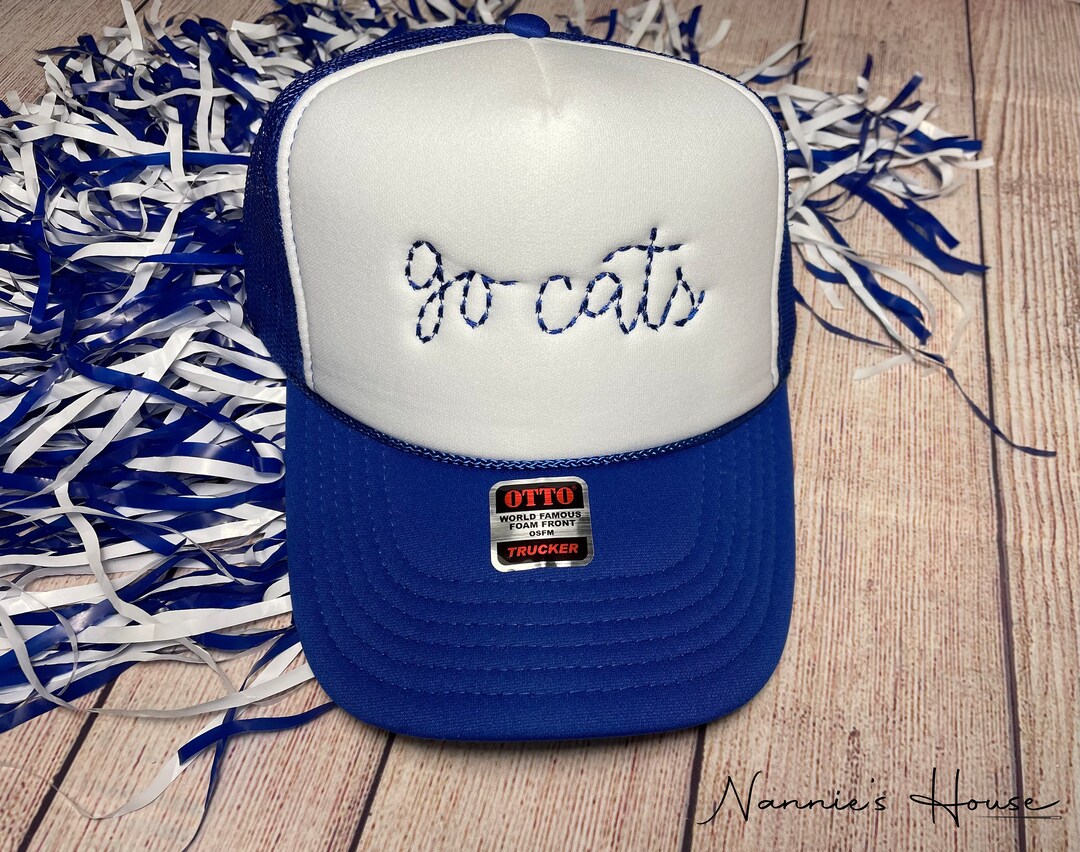Go Cats Embroidered Trucker Hat - Etsy