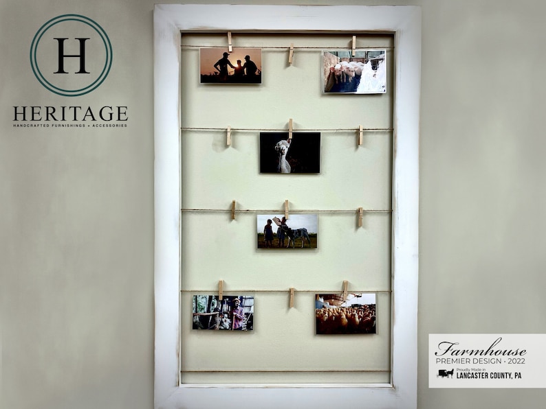 Farmhouse Wall Decor Clothespin Frame Photo Frame - Etsy