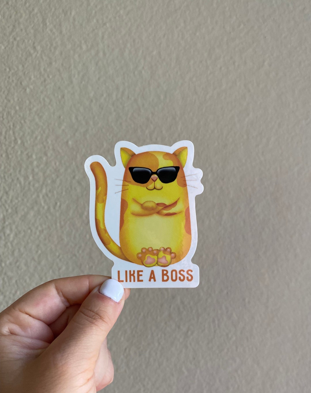 Cat Kitten Bossy Sticker Vinyl Sticker Funny Laptop Sticker - Etsy