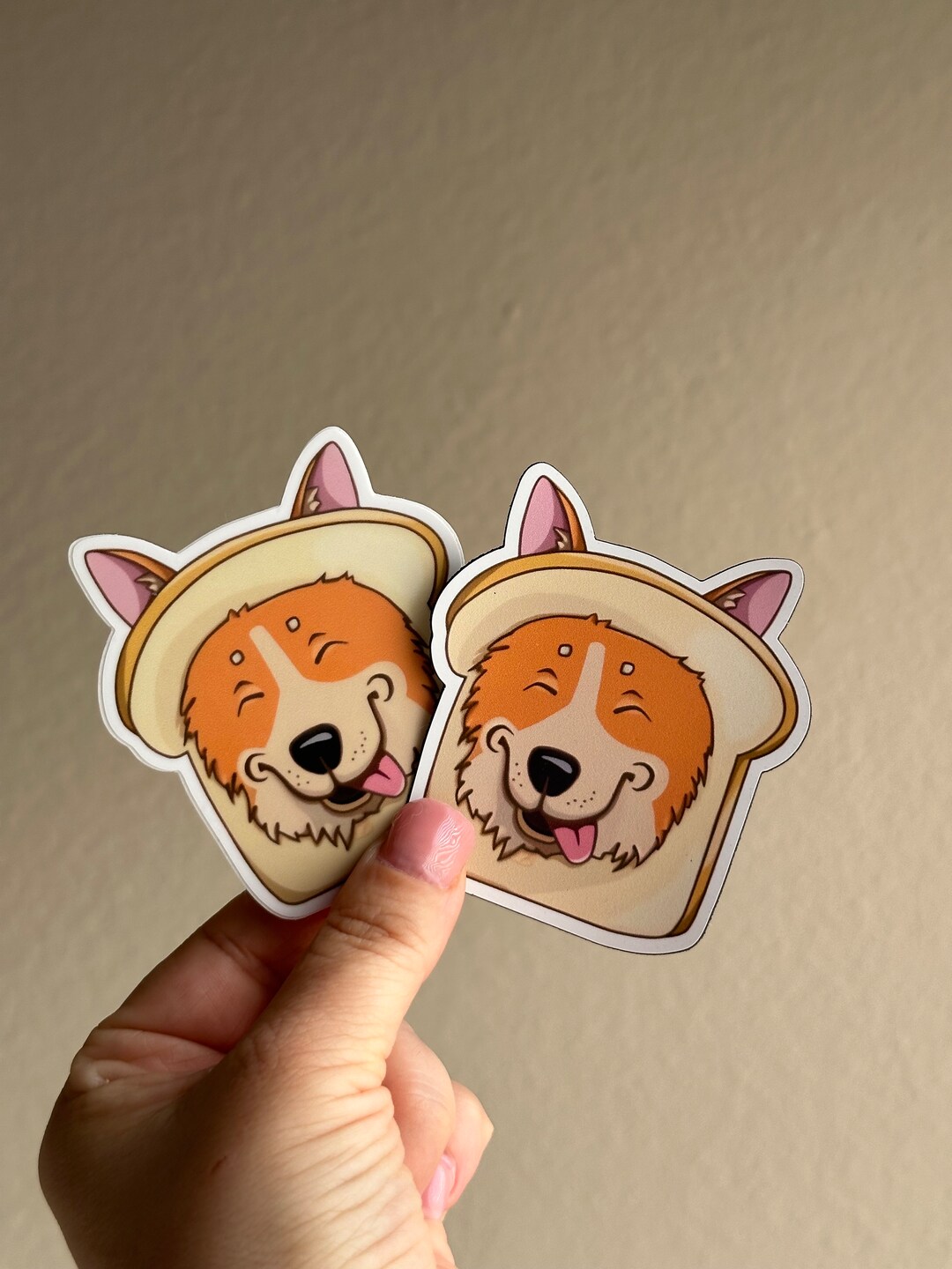 Corgi Dog Set of Two Funny Magnet and Vinyl Sticker Magnets Magnets for ...