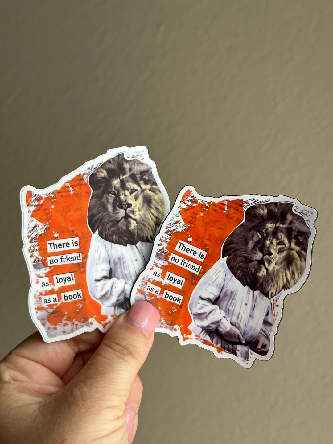 Leo Tolstoy Set of Two Sticker and Funny Magnet Lion Magnets for Fridge ...