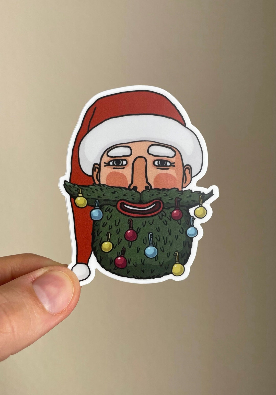 Santa Funny Sticker Christmas Meme Sticker Laptop Sticker With Santa ...
