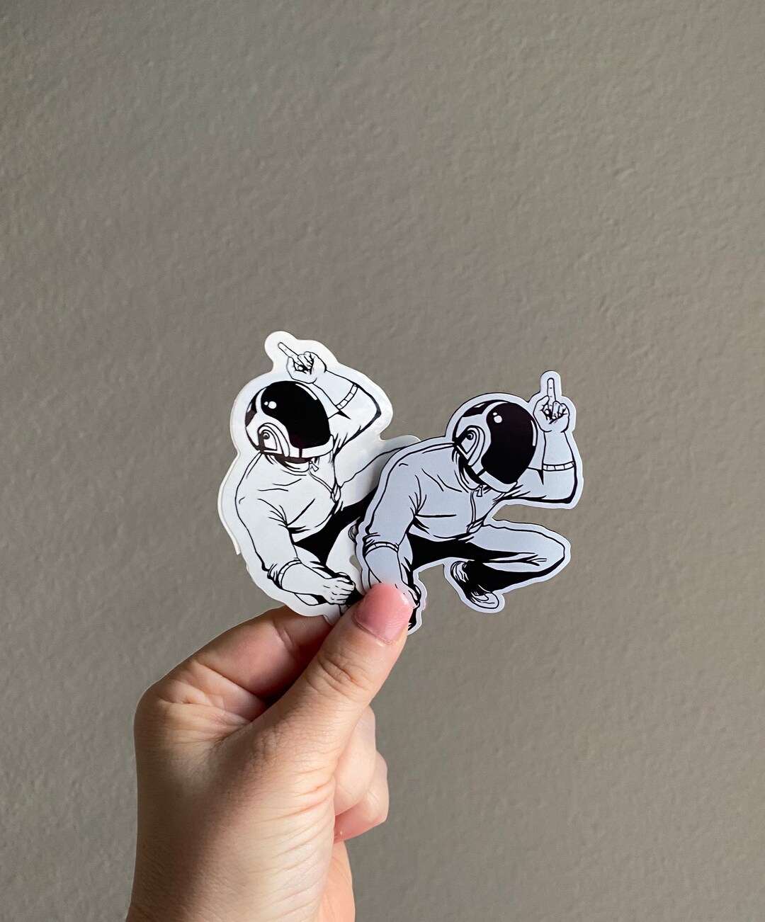 Daft Punk Quality Vinyl Cyberpunk Magnet and Sticker Bundle Pack of 2 ...