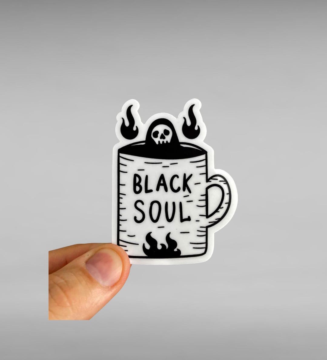 Black Soul Sticker Laptop Stickers Funny Stickers Journal Stickers Meme ...