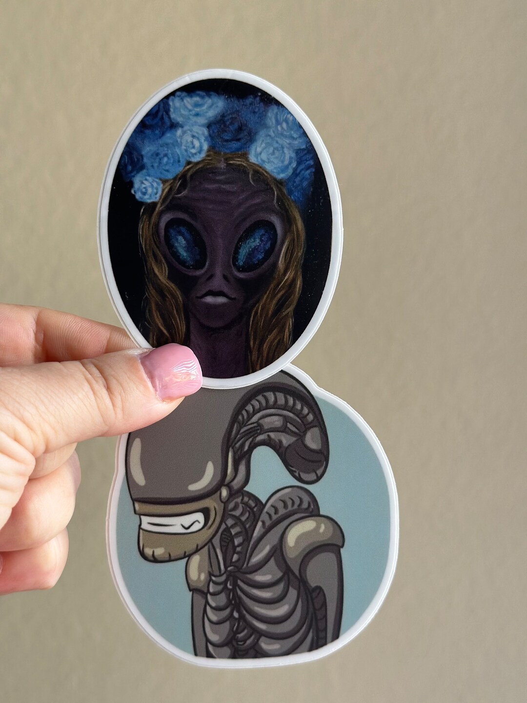 Set of Two Stickers Alien Vs Predator Sticker Funny Sticker Alien ...