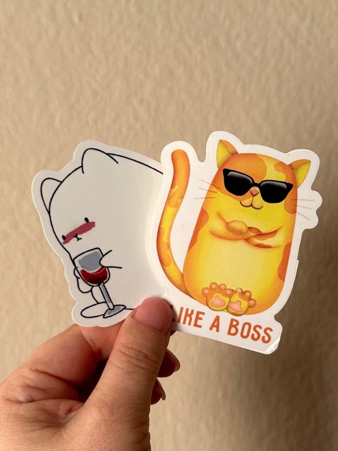 Cat Kitten Bossy Vinyl Stickers Bundle of 2 Funny Bumper Sticker Cat ...