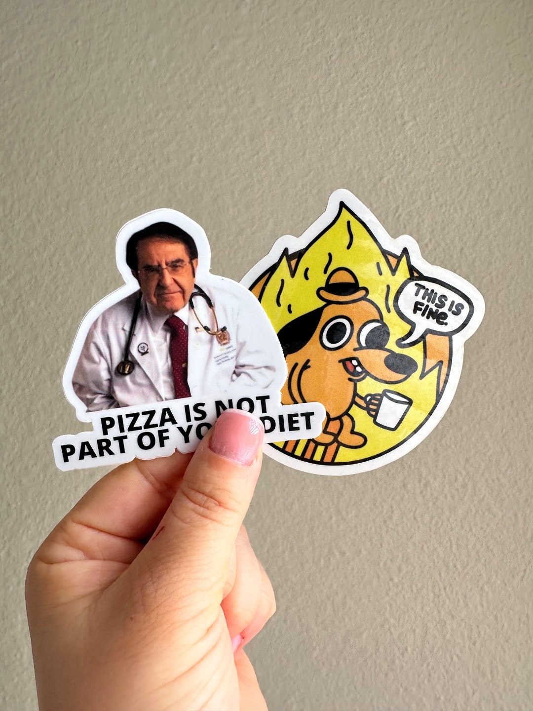 2 Stickers Pack Dr. Nowzaradan Sticker Pizza is Not Party of Your Diet ...