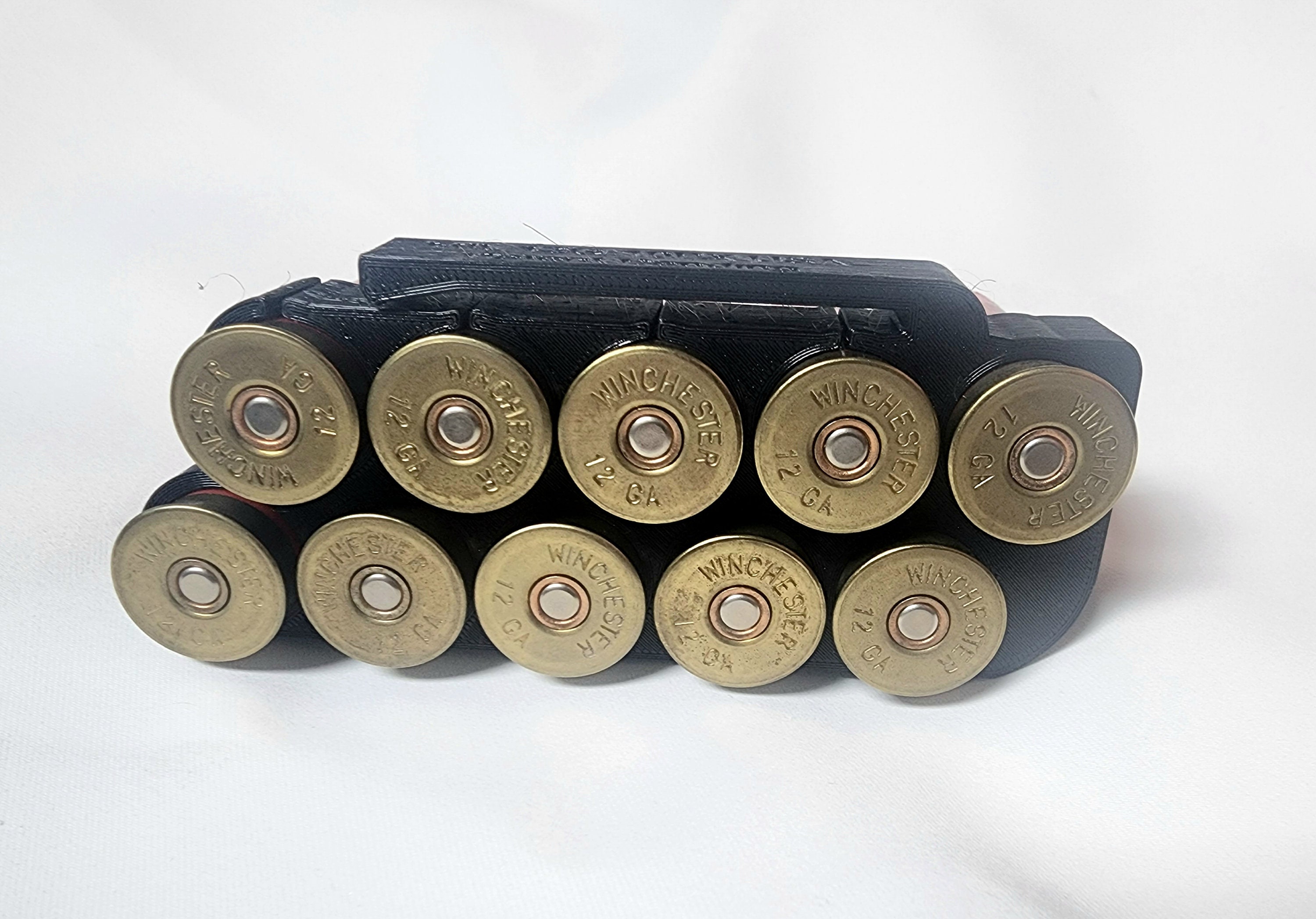 10 Shell Hard-case Bandolier, Shotgun Shell Holder, Ammo Carrier, 12 ...