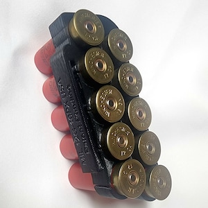 10 Shell Hard-case Bandolier, Shotgun Shell Holder, Ammo Carrier, 12 ...