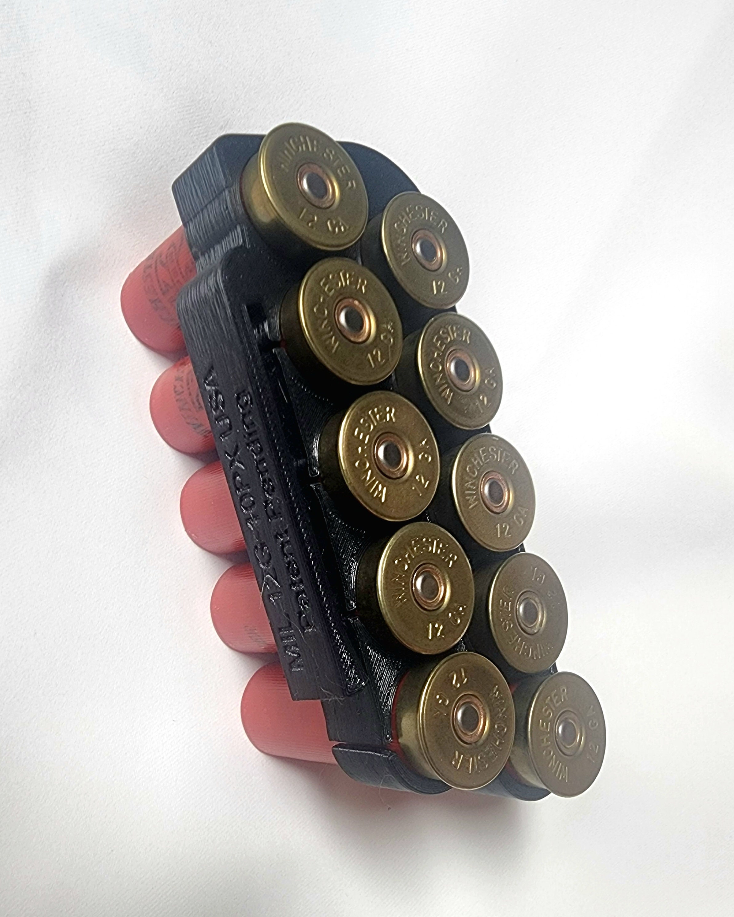 10 Shell Hard-case Bandolier, Shotgun Shell Holder, Ammo Carrier, 12 ...