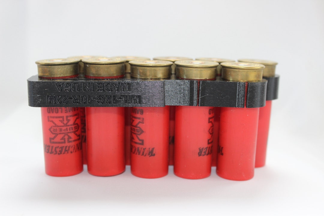 10 Shell Hard-case Bandolier, Shotgun Shell Holder, Ammo Carrier, 12 ...