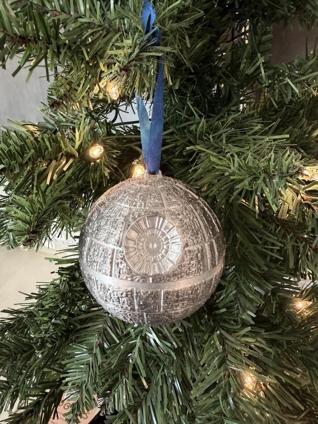Death Star Ornament - Metallic Silver - 3 Inch Diameter - Etsy