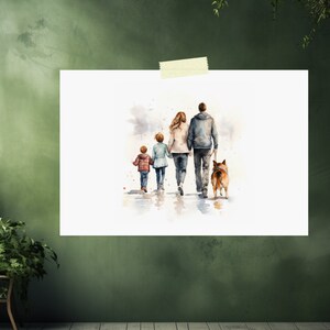 Family Clipart Png, Mom Dad Kids Daughter Son Png, Back View Clipart ...