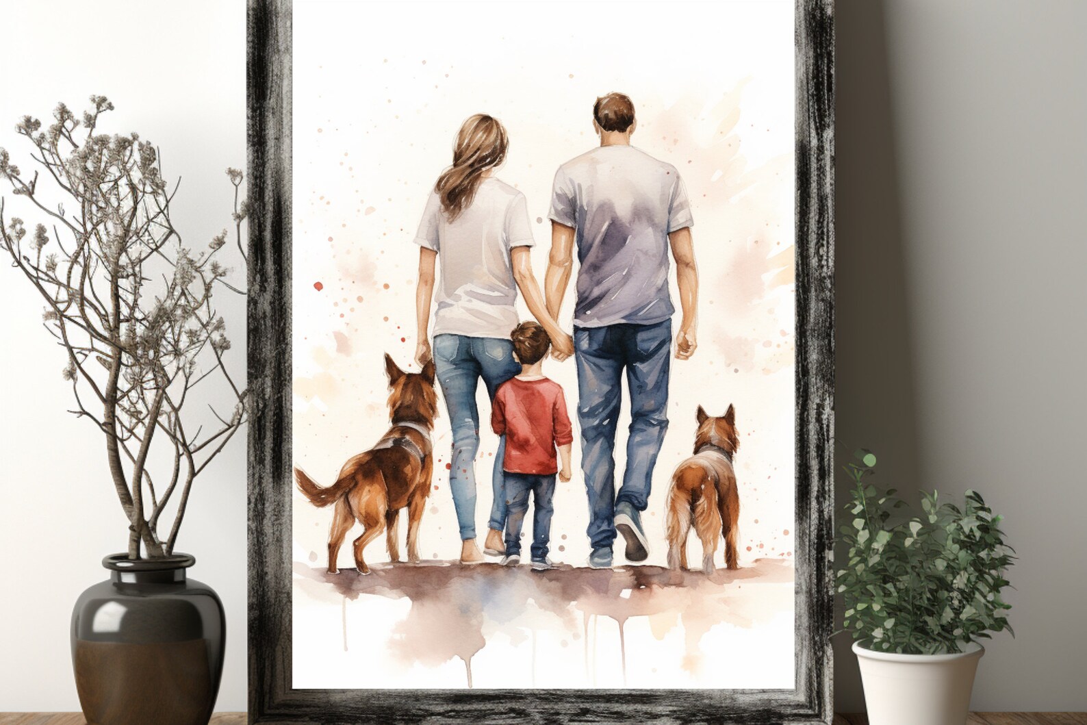 Family Clipart Png, Mom Dad Kids Daughter Son Png, Back View Clipart ...